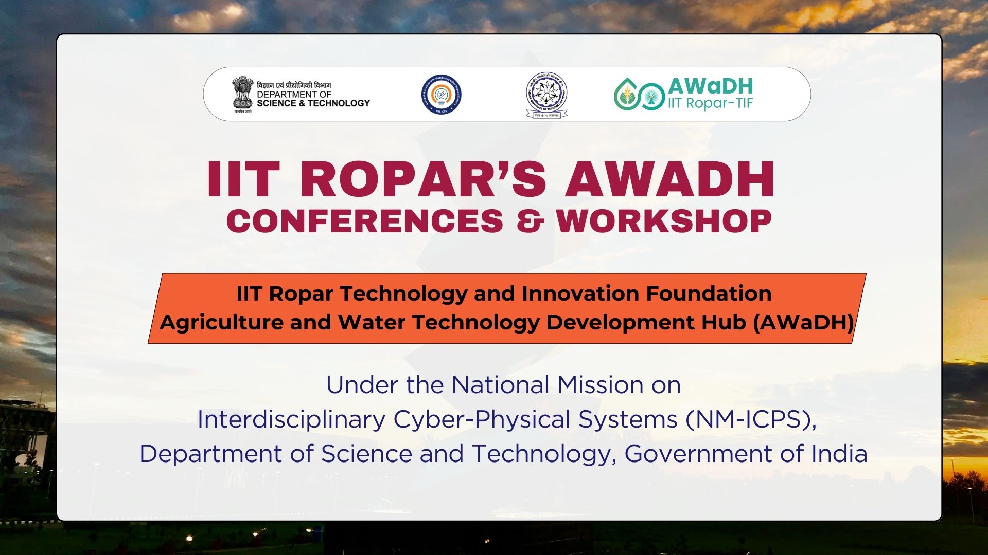 Conferences and Workshop - IIT Ropar TIF (AWaDH)