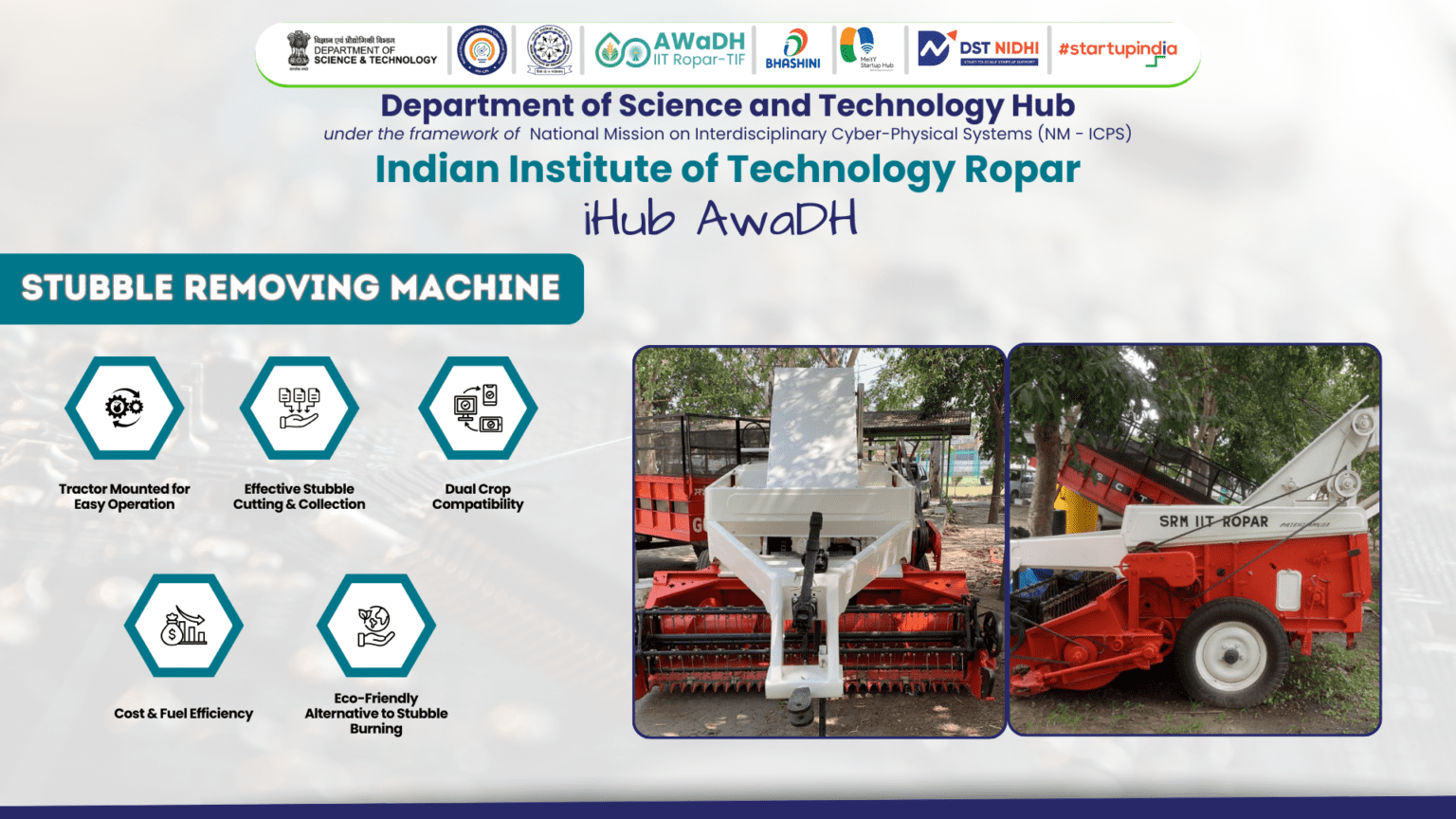 Stubble Removing Machine - IIT Ropar TIF (AWaDH)